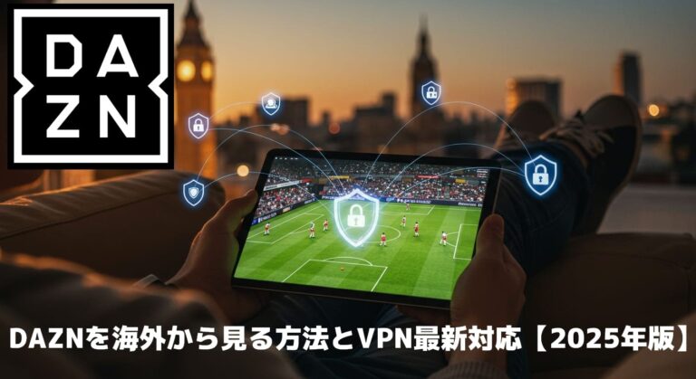 DAZNを海外から見る方法とVPN最新対応【2025年版】 - 【2025年】VPNおすすめの人気10選を徹底比較！
